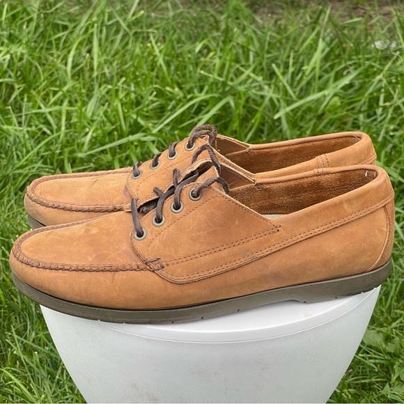 L.L. Bean | Shoes | Ll Bean Boat Shoes Mens 9 Tan Brown Nubuck Leather ...